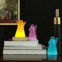 China DIY Glue Resin Ghost Pendant Mold Halloween Dress Up Atmosphere Light Pendant Gypsum Candle Silicone Mold for sale