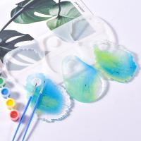 China DIY Crystal Dropper Color Palette Mold Irregular Makeup Hand Tray Art Color Palette Silicone Mold for sale