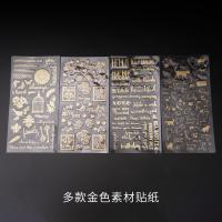 China DIY Crystal Drop Adhesive Sticker Gold Material Self-adhesive Filling Table Decoration Letter Transparent Sticker for sale