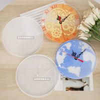 China DIY Drip Glue Map Gear Ornament Grinding Arabic Roman Digital Circular Clock Disk Silicone Mold for sale