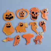 China Halloween Hanging Pendant Dropper Mold Skull Pumpkin Ghost Spider Witch Owl Silicone Grinder for sale