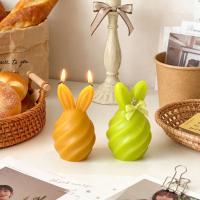 China Easter Spiral Rabbit Silicone Mold Handmade DIY Aromatherapy Candle Gypsum Fragrance Stone Ornament Dropping Mold for sale