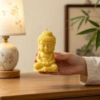 China Creative Sitting Buddha Incense Candle Silicone Mold DIY Home Zen Decor Gypsum Mold for sale