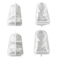 China Creative Sitting Buddha Incense Candle Silicone Mold DIY Home Zen Decor Gypsum Mold for sale