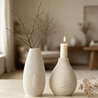 China Nordic-inspired Ins Wind Chime Vase Candle Holder DIY Aromatic Plaster Cement Decor Silicone Mold for sale
