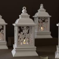 China DIY Aromatherapy Gypsum Hollowed Christmas Element Sticker Castle House Atmosphere Lamp Candle Stand Silicone Mold for sale