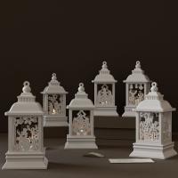 China DIY Aromatherapy Gypsum Hollowed Christmas Element Sticker Castle House Atmosphere Lamp Candle Stand Silicone Mold for sale