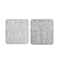 China Crystal Drip Glue Love Flower Note Letter Water Drop Cloud Earrings Jewelry Pendant Silicone Mold for sale