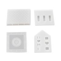 China DIY Resin Gypsum Love Home House Splicing Candles Night Lights Christmas House Silicone Mold for sale