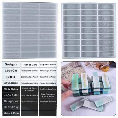 China DIY Crystal Dropping Glue Mold, Stacking Music Building Blocks, Character Cards, Sincere Words, Big Adventure, Drawing Cards, Silicone Mold for sale