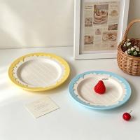 China Cross Border New Product Cream Lace Circular Silicone Mold Ins Fenghua Fu Ge Tray Decoration Gypsum Mold for sale