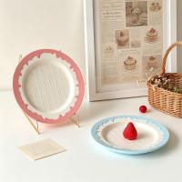 China Cross Border New Product Cream Lace Circular Silicone Mold Ins Fenghua Fu Ge Tray Decoration Gypsum Mold for sale