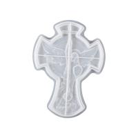 China DIY Resin Plaster Angel Mike Statue Hanging Cross Storage Plate Silicone Mold for sale