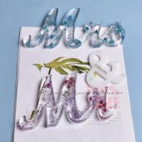 China DIY Crystal Dropper Mold With The English Letters MR?&? Mr. MRS Signs Up To Decorate The Silicone Mold for sale