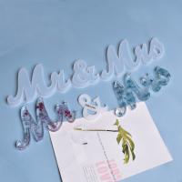 China DIY Crystal Dropper Mold With The English Letters MR?&? Mr. MRS Signs Up To Decorate The Silicone Mold for sale