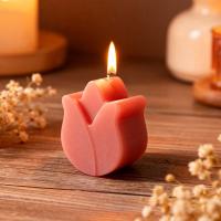 China DIY Flower Dropper Mold Aromatherapy Gypsum Tulip Orchid Flower Ornament Candle Silicone Mold for sale