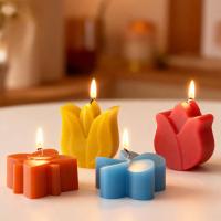 China DIY Flower Dropper Mold Aromatherapy Gypsum Tulip Orchid Flower Ornament Candle Silicone Mold for sale