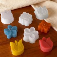 China DIY Flower Dropper Mold Aromatherapy Gypsum Tulip Orchid Flower Ornament Candle Silicone Mold for sale