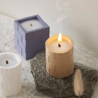 China DIY Resin Circular Square Pen Holder Storage Box Mosaic Rubik's Cube Gypsum Candle Cup Silicone Mold for sale