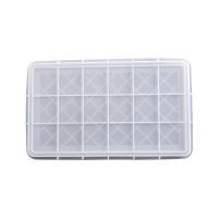 China DIY Dropper Tray Mold Rectangular Checkerboard Storage Tray Jewelry Gypsum Plate Silicone Mold for sale