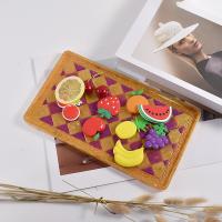 China DIY Dropper Tray Mold Rectangular Checkerboard Storage Tray Jewelry Gypsum Plate Silicone Mold for sale