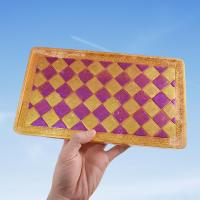 China DIY Dropper Tray Mold Rectangular Checkerboard Storage Tray Jewelry Gypsum Plate Silicone Mold for sale