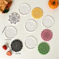 China Mandala Patterned Circular Coaster Silicone Mold DIY Aromatherapy Gypsum Drip Insulation Pad Mold for sale