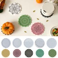 China Mandala Patterned Circular Coaster Silicone Mold DIY Aromatherapy Gypsum Drip Insulation Pad Mold for sale