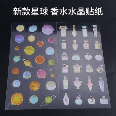China Mobile Phone Patch Material Transparent Material Stickers Perfume Planet Crystal Stickers Crystal Drops for sale