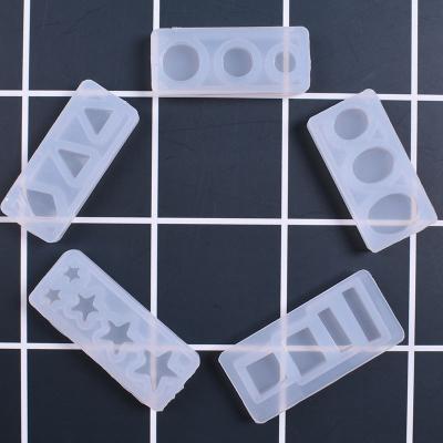 China DIY Crystal Dropping Silicone Mold Jewelry Earnail Eardrop Silicone Mold Elliptical Star Pendant Hanging Decoration Mold for sale