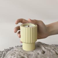 China DIY Crystal Dropper Cement Cup Jar Dropper Mold Striped Gypsum Candle Cup Ornament Mirror Silicone Mold for sale