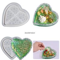 China Drip Glue Plate Grinding Tool Heart-shaped Striped Dewdrop Tray Plate Heart-shaped Water Pattern Storage Box Silicone Mold for sale