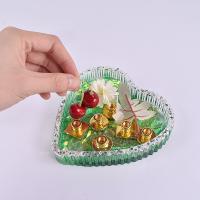 China Drip Glue Plate Grinding Tool Heart-shaped Striped Dewdrop Tray Plate Heart-shaped Water Pattern Storage Box Silicone Mold for sale