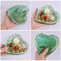 China Drip Glue Plate Grinding Tool Heart-shaped Striped Dewdrop Tray Plate Heart-shaped Water Pattern Storage Box Silicone Mold for sale
