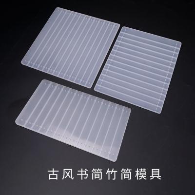 China DIY Crystal Dropping Glue Mold Ancient Style Book Slips Mold Bamboo Slips Jewelry Accessories Silicone Mold Wholesale for sale