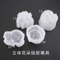 China Crystal Dropper Mold DIY Jewelry New Mirror Three-dimensional Flower High Brightness Flower Silicone Mold for sale