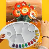 China Crystal Dropper DIY Color Palette Grinding Tool, Hand Held Color Palette, Art Painting Plate, Aromatherapy Gypsum, Silicone Mold for sale