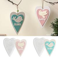 China DIY Easter Love Bird Letter Home English Spring Listing Gypsum Silicone Mold for sale