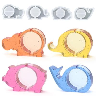 China DIY Crystal Dropper Mold Animal Piggy Bank Storage Box Piggy Bank Silicone Mold Spot Wholesale for sale