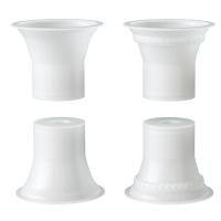 China Ins Wind Pearl Edge Candlestick Silicone Mold DIY Aromatherapy Gypsum Cone Candle Base Dropping Mold for sale