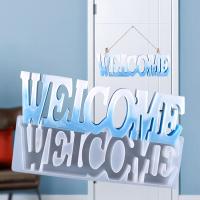 China DIY Crystal Dropping Mold English Letter WELCOME - Welcome To List Silicone Mold Wholesale for sale