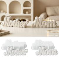 China Mother Mom Letter Mold Aromatherapy Candle Gypsum Dropping Glue DIY Silicone Mold For Mother's Day for sale