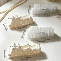 China Mother Mom Letter Mold Aromatherapy Candle Gypsum Dropping Glue DIY Silicone Mold For Mother's Day for sale