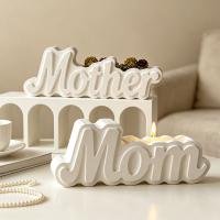 China Mother Mom Letter Mold Aromatherapy Candle Gypsum Dropping Glue DIY Silicone Mold For Mother's Day for sale