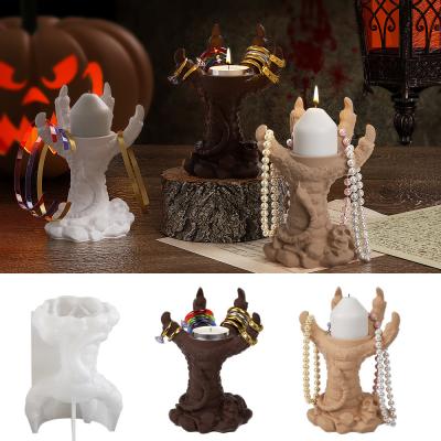 China Dropping Resin Skull, Snake Dragon Claw, Eagle Claw, Candle Holder, DIY Gypsum Hand Decoration, Candle Holder, Silicone Mold for sale