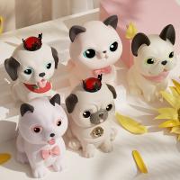 China DIY Drip Glue Kitten Hashchi Fighting Golden Retriever Dog Candle Gypsum Pendant Keychain Silicone Stripping Mold for sale
