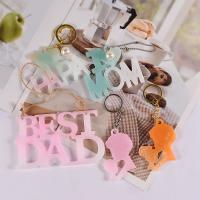 China DIY Dropper Resin Hanging Mill Father's And Mother's Day Gift Hanging Tag Parent-child Keychain Silicone Mold for sale