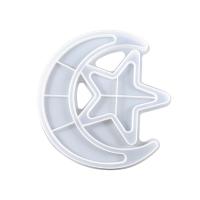 China DIY Crystal Dropping Resin Gypsum Star Moon Plate Storage Box Silicone Mold Wholesale for sale