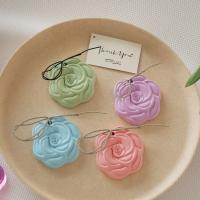 China DIY Drip Glue Four Grid Camellia Rose Candle Aromatherapy Gypsum Pendant Keychain Silicone Mold for sale