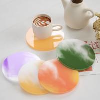 China DIY Crystal Drip Glue Gypsum Cup Mat Bracket Grinding Round Cup Mat Storage Tray Set Silicone Mold for sale